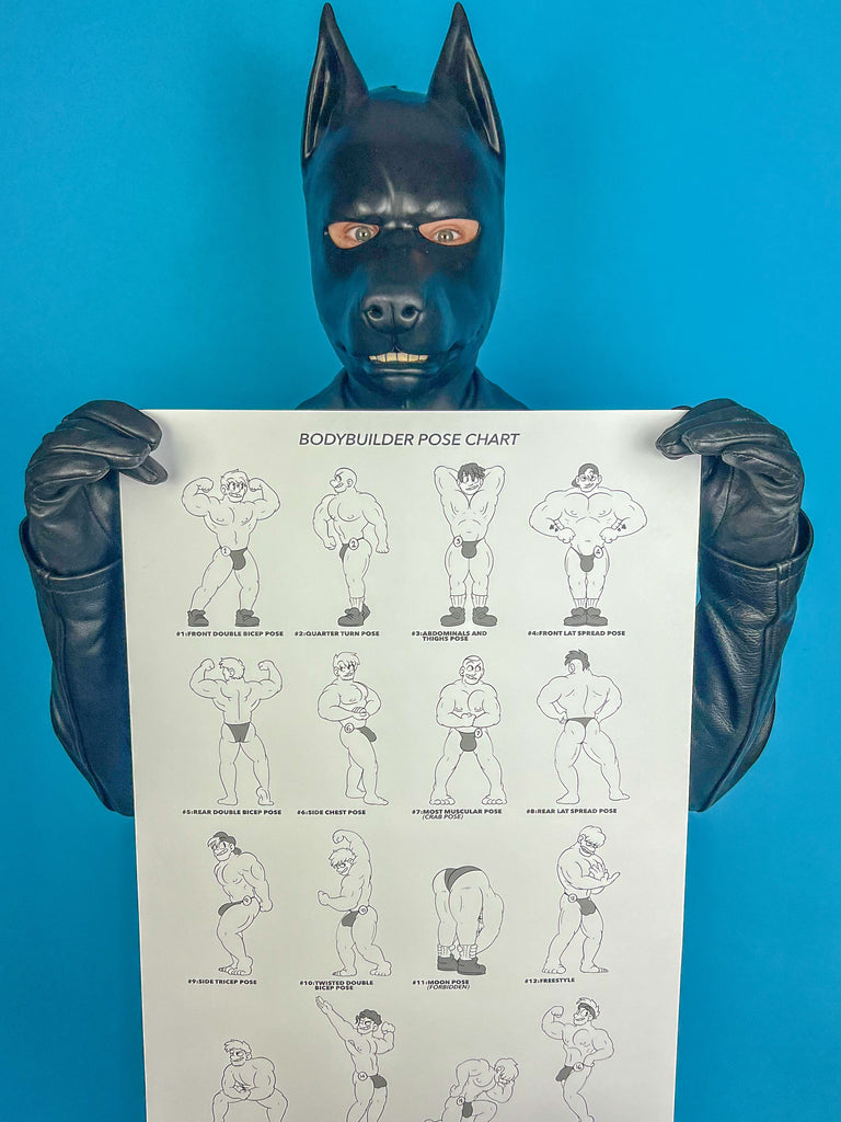 Bodybuilder Pose Guide (A2 Print) – SpacePupSilver