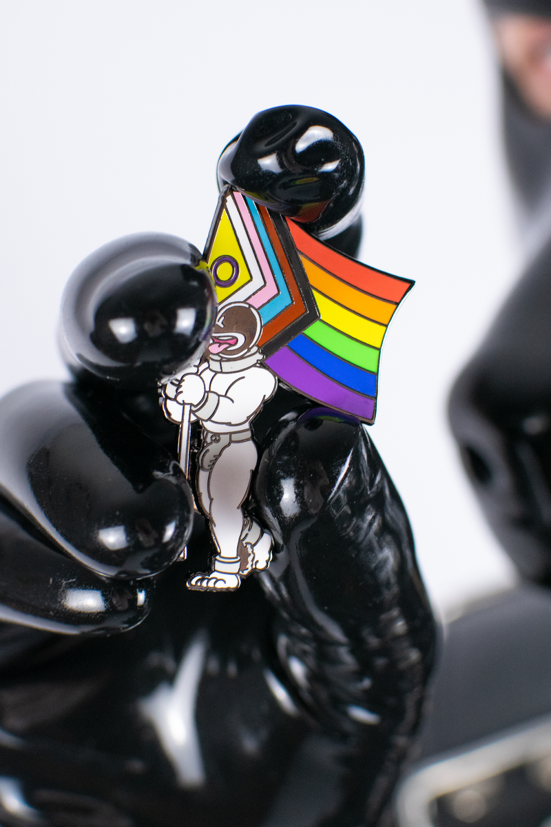 Gimp Pride Enamel Pin – SpacePupSilver