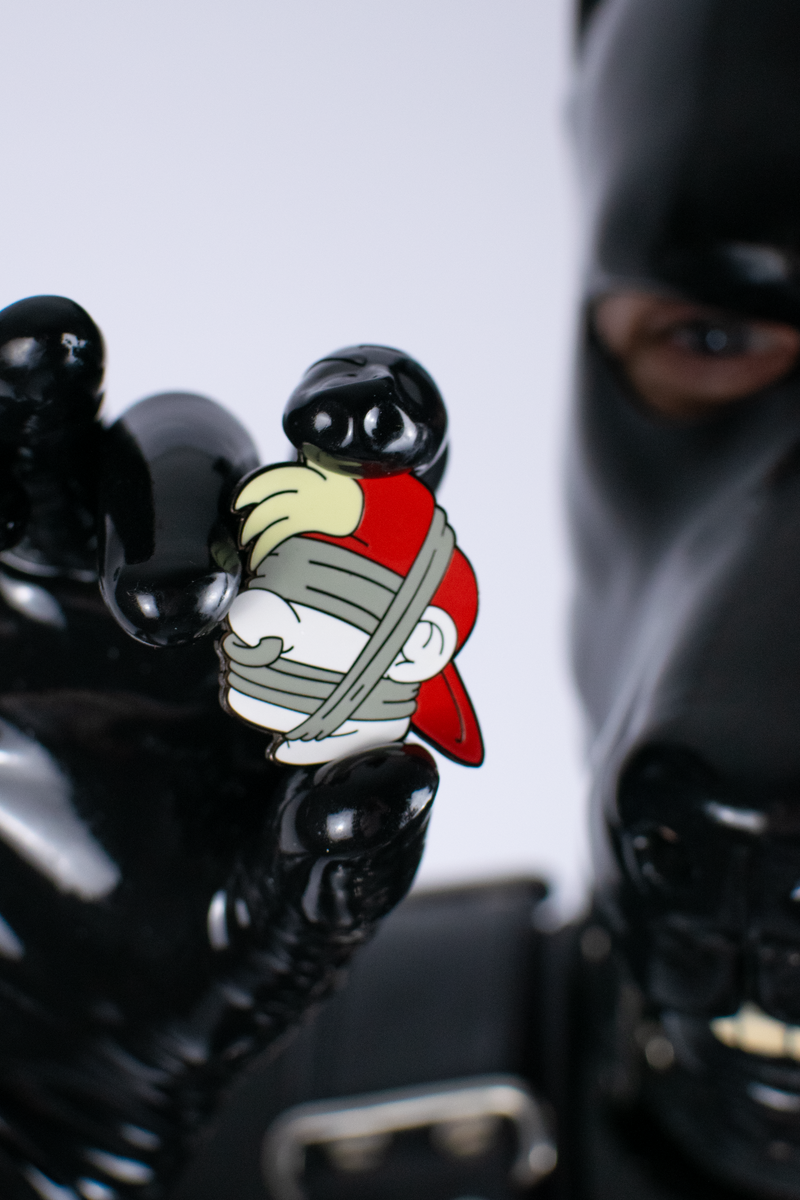 Gagged Boy Enamel Pin – SpacePupSilver