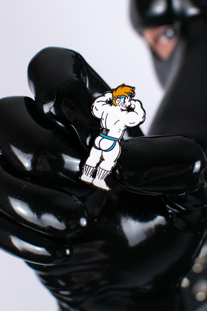 Rear Himbo Enamel Pin – SpacePupSilver