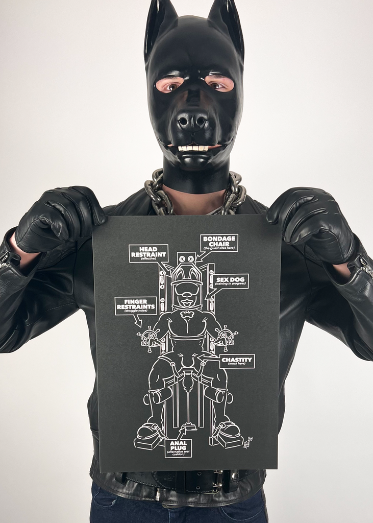 Bondage Dog (A3 Print) – SpacePupSilver