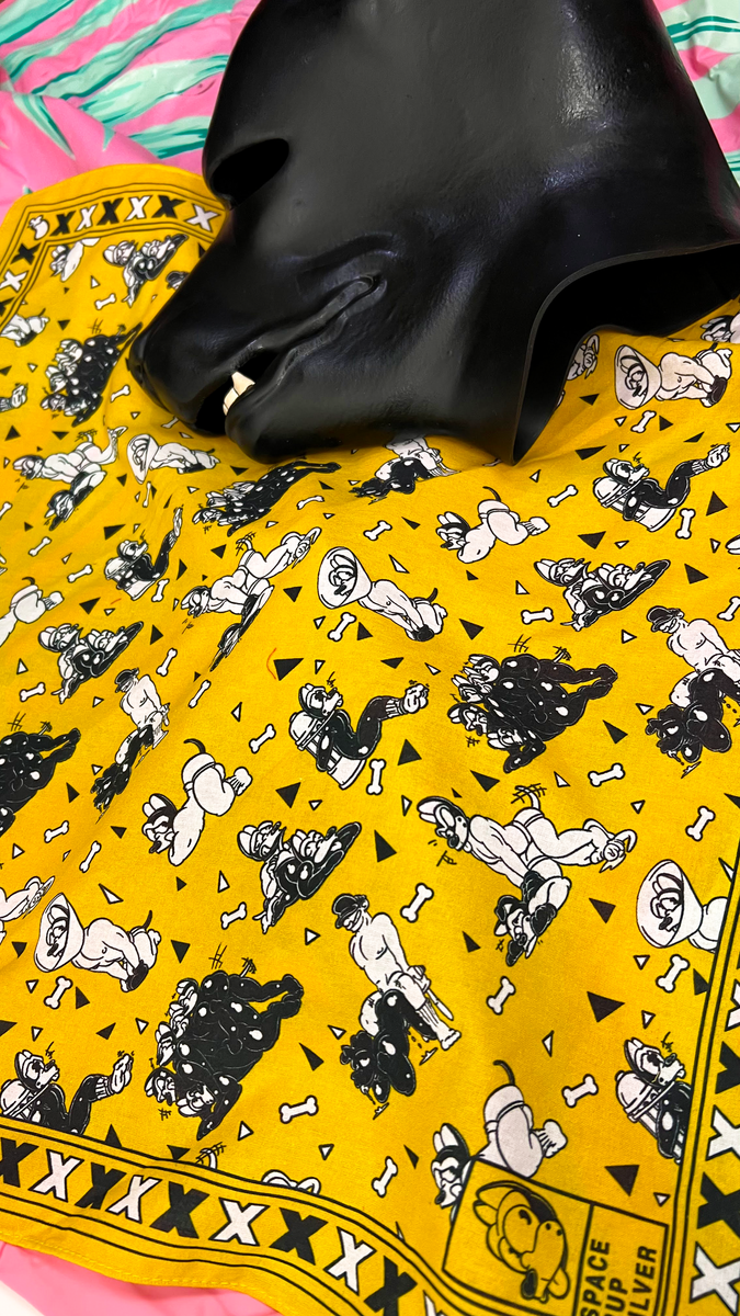 Rubber Puppy Bandana (Yellow) – SpacePupSilver